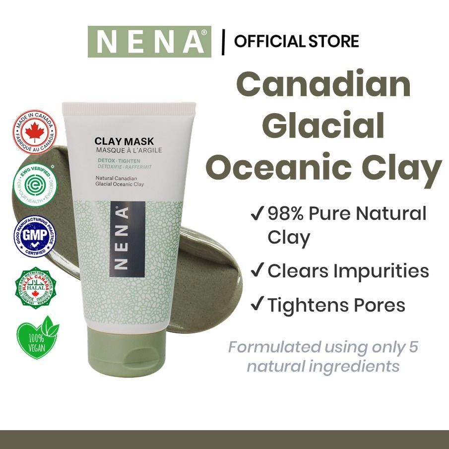 NENA Glacial Oceanic Clay Mask 120g – Natural Detox Face Mask | Deep ...