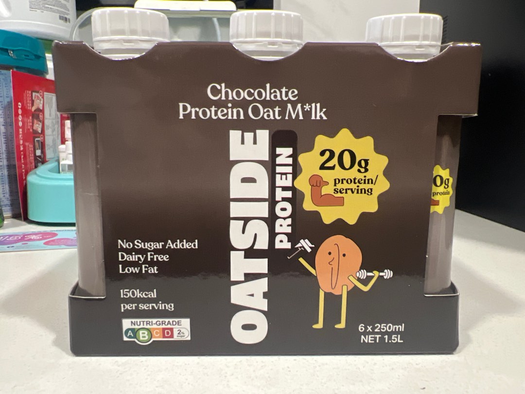 Oatside Chocolate Protein Oat Milk (6 x 250ml), Food & Drinks ...