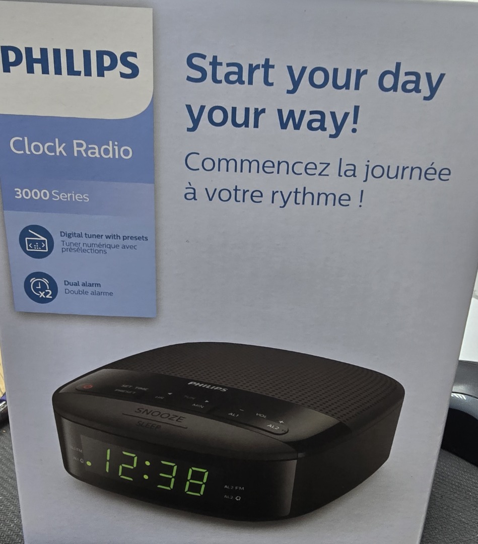 Philips TAR3205/12 FM Radio Digital Alarm Clock, Furniture & Home ...