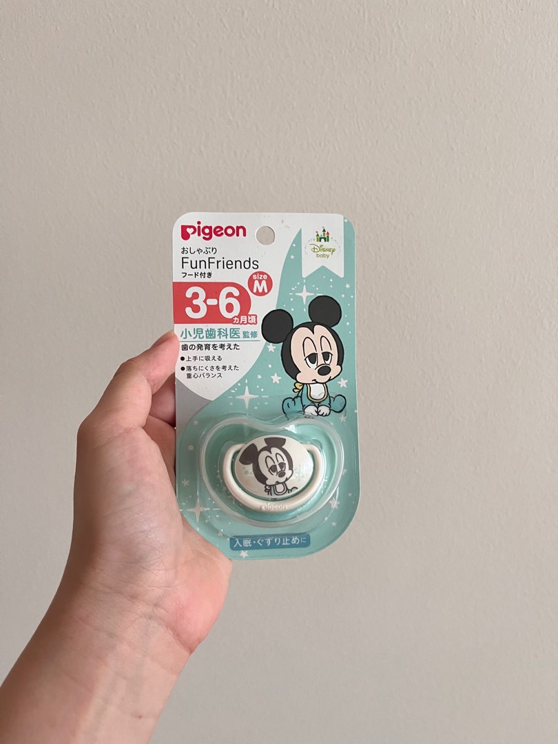 Pigeon FunFriends Mickey Mouse Pacifier (3-6 Months), Babies & Kids, Nursing & Feeding, Soothers ...