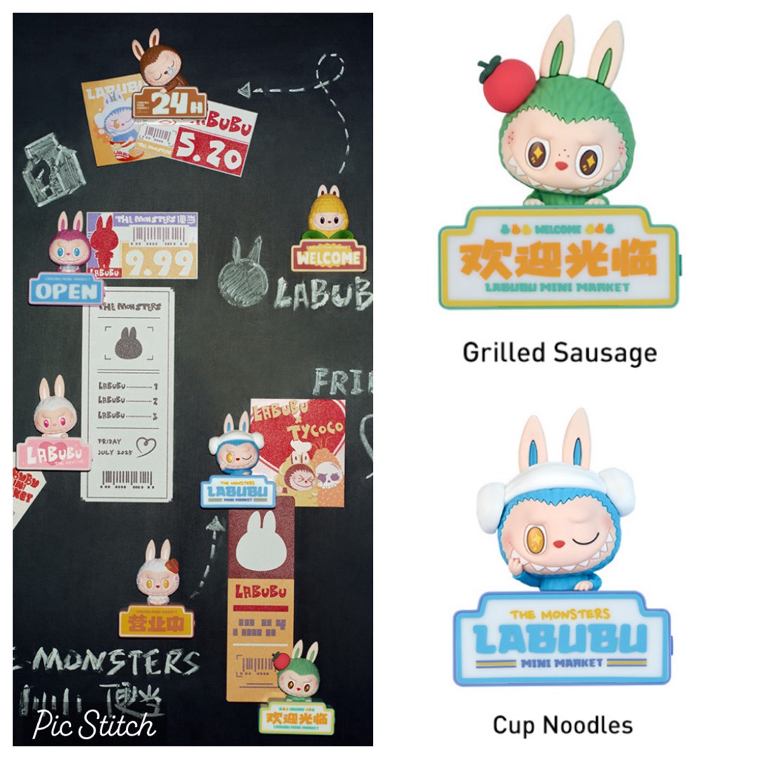 Pop Mart The Monsters Wacky Mart Series-Fridge Magnet - Welcome Labubu ...