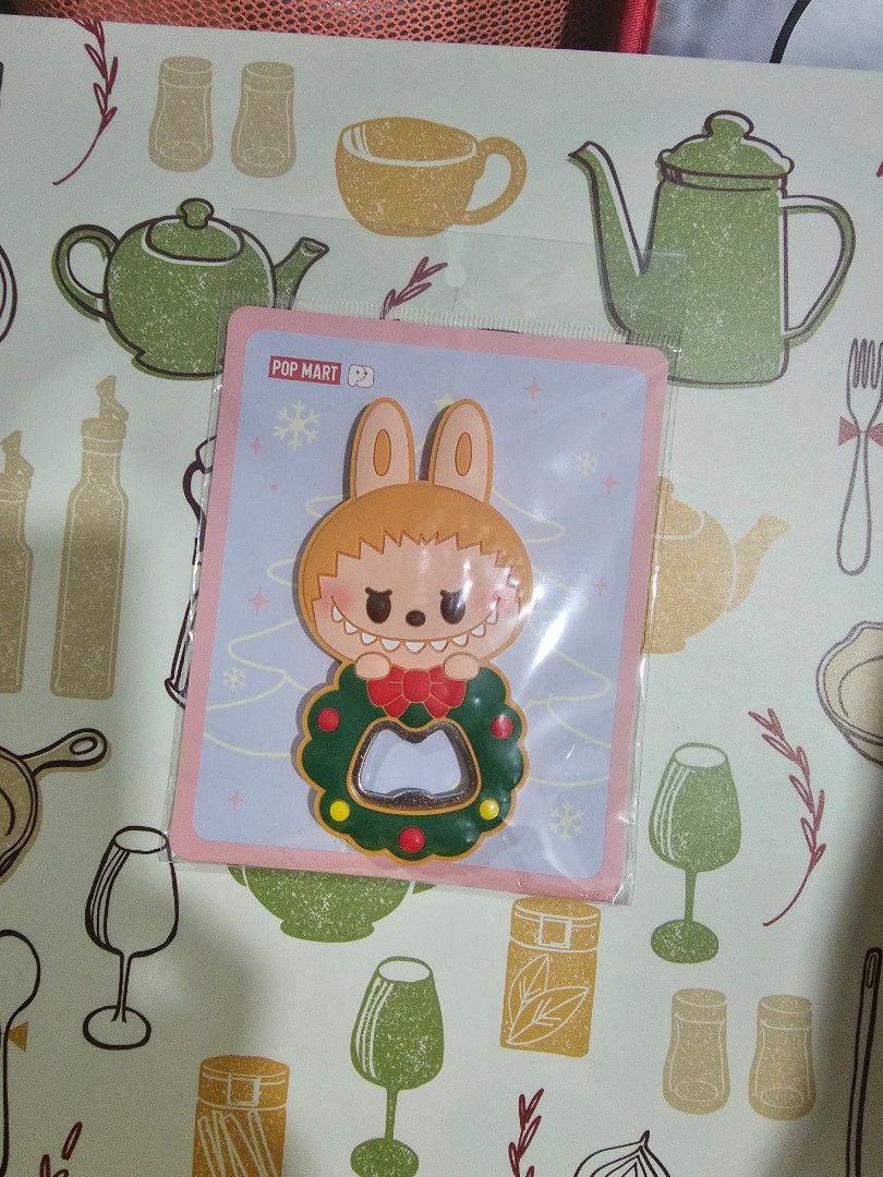 Pop Mart x Pop Bean Christmas Series [labubu bottle opener], Hobbies ...