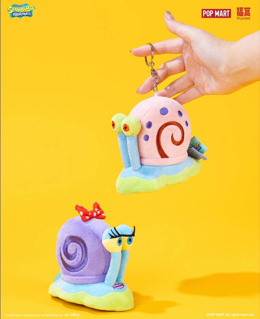 Popmart SpongeBob Friends Play together Plush Keychain, Hobbies & Toys ...