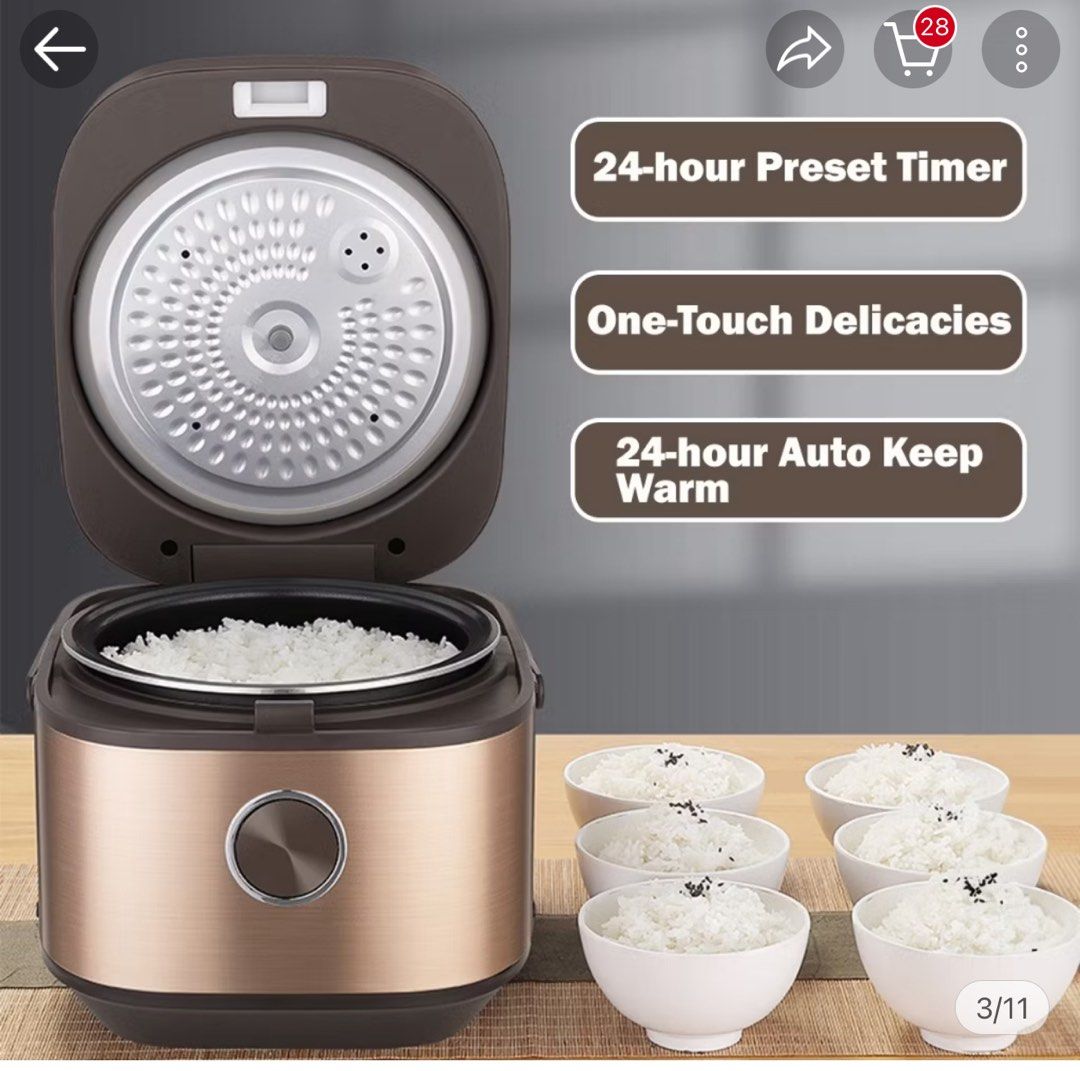 PowerPac Multi Purpose Digital Rice Cooker 1.8litre with non stick ...