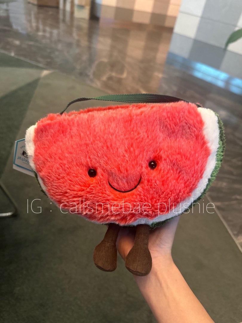 Retired 🍉 Brand-new Jellycat Amuseables Watermelon Bag , Women's ...