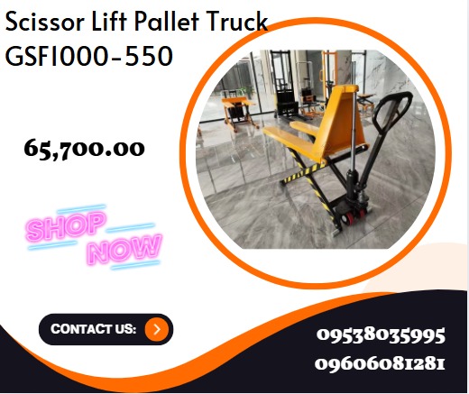 Scissor Lift Pallet Truck GSF1000-550, Everything Else, Others on Carousell