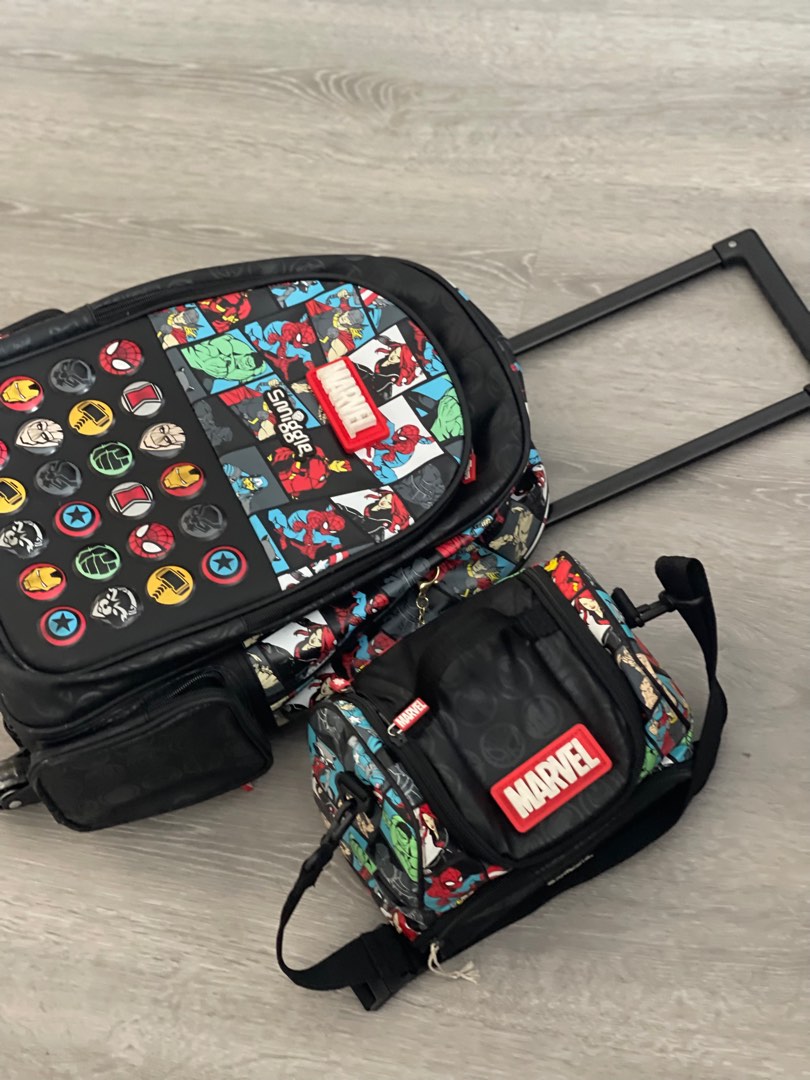 Smiggle Marvel trolley bag, Hobbies & Toys, Travel, Travel Essentials ...