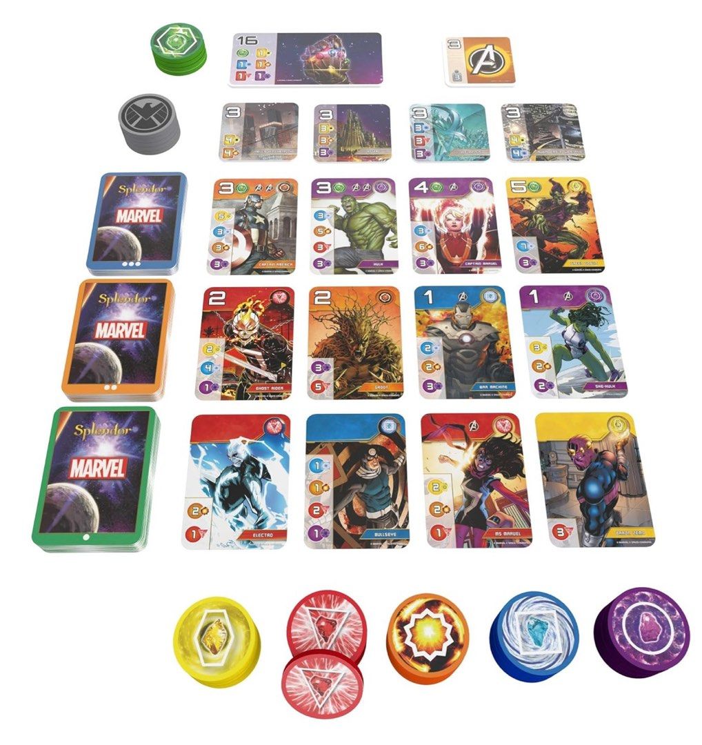 【Splendor Marvel】Board Game - Build Your Superhero Team! 🌟 2-4 Players ...