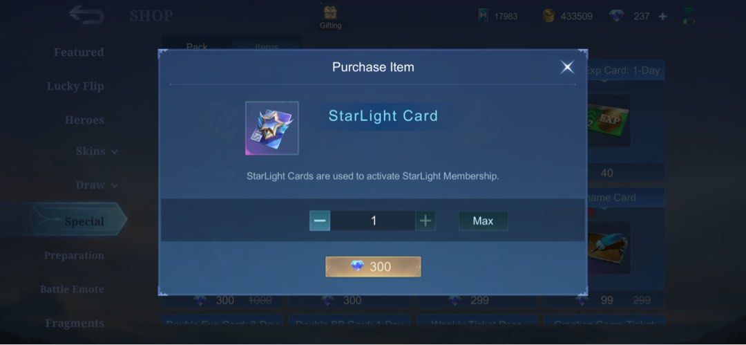 STARLIGHT CARD MLBB CHEAP, Video Gaming, Gaming Accessories, In-Game ...