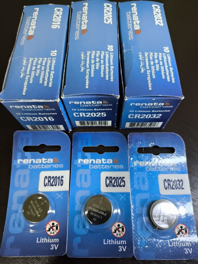 [Stock Clearance] 100% Genuine Renata CR2016 / 2025 / 2032 Lithium Battery., Computers & Tech ...