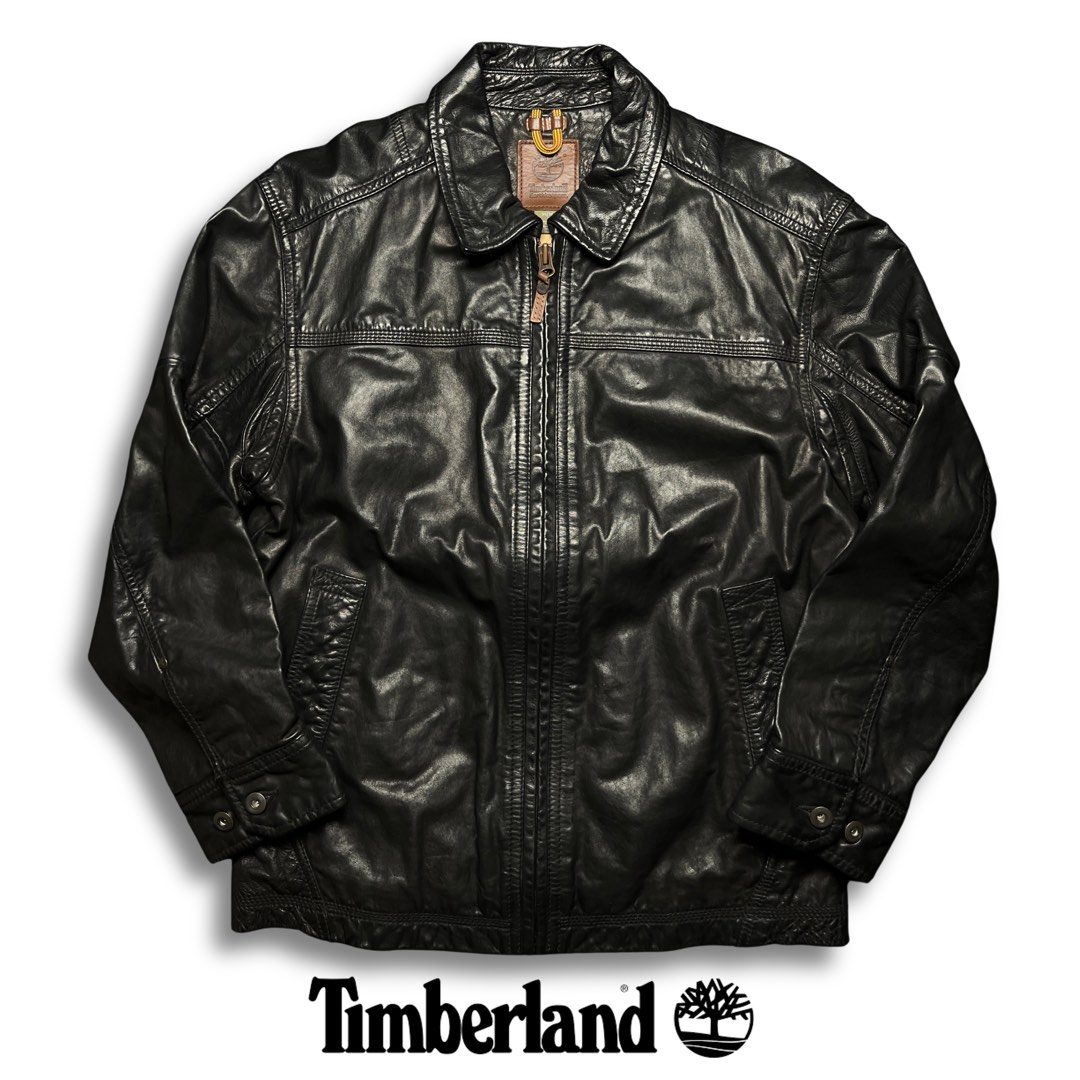 Timberland Earthkeepers Collared Cow Leather Jacket, Men's Fashion ...