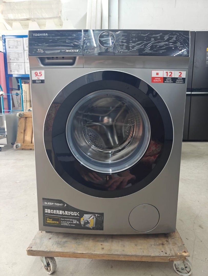 🔥TOSHIBA 9.5KG FRONT LOAD WASHING MACHINE TW-BH105M4S Display Set, TV & Home Appliances, Washing ...