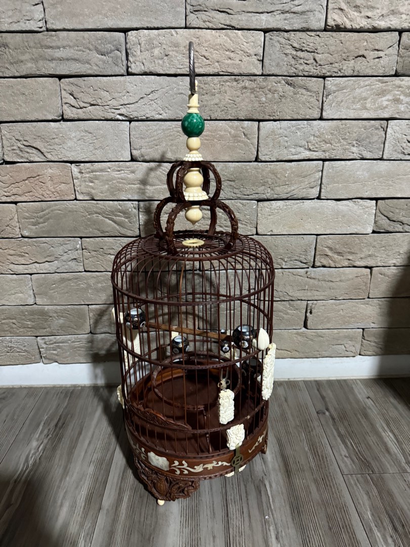 Rare Vintage Hand-Carved Puteh Cage, Pet Supplies, Homes & Other Pet ...