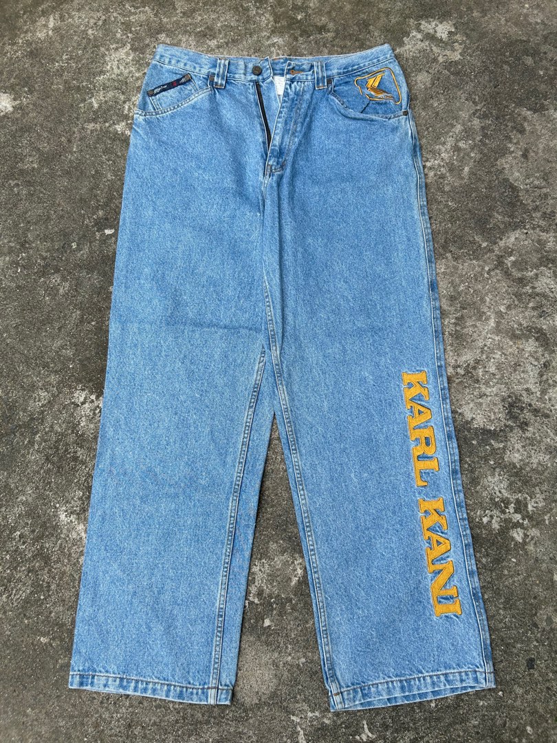 VINTAGE KARL KANI PANTS, Men's Fashion, Bottoms, Jeans on Carousell