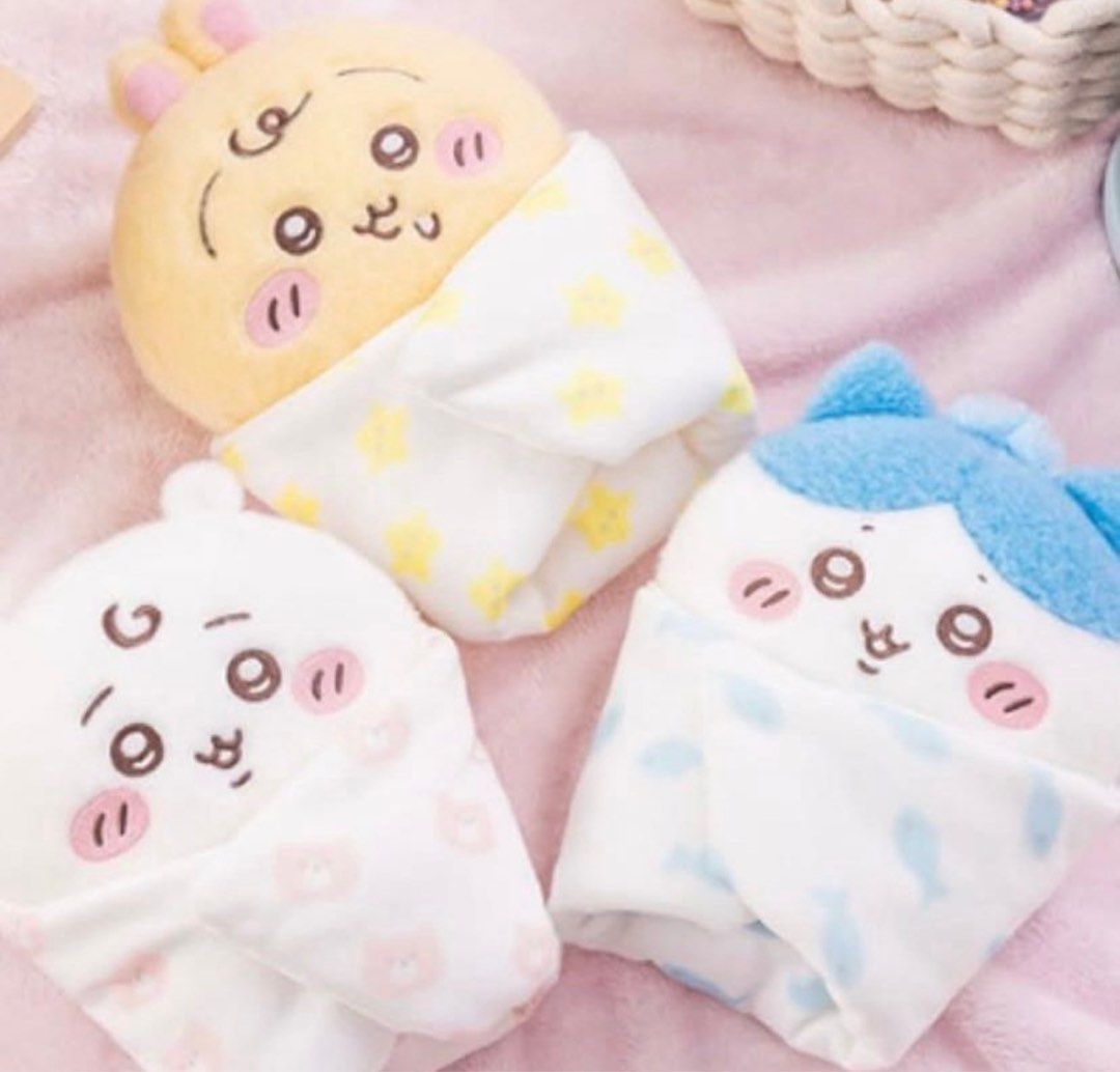 [日版已訂] 最新 BB系列公仔 御三家襁褓BB （不散）Usagi 烏薩奇 Hachiware 哈奇小八 Chiikawa 小可愛 吉伊卡哇 ...