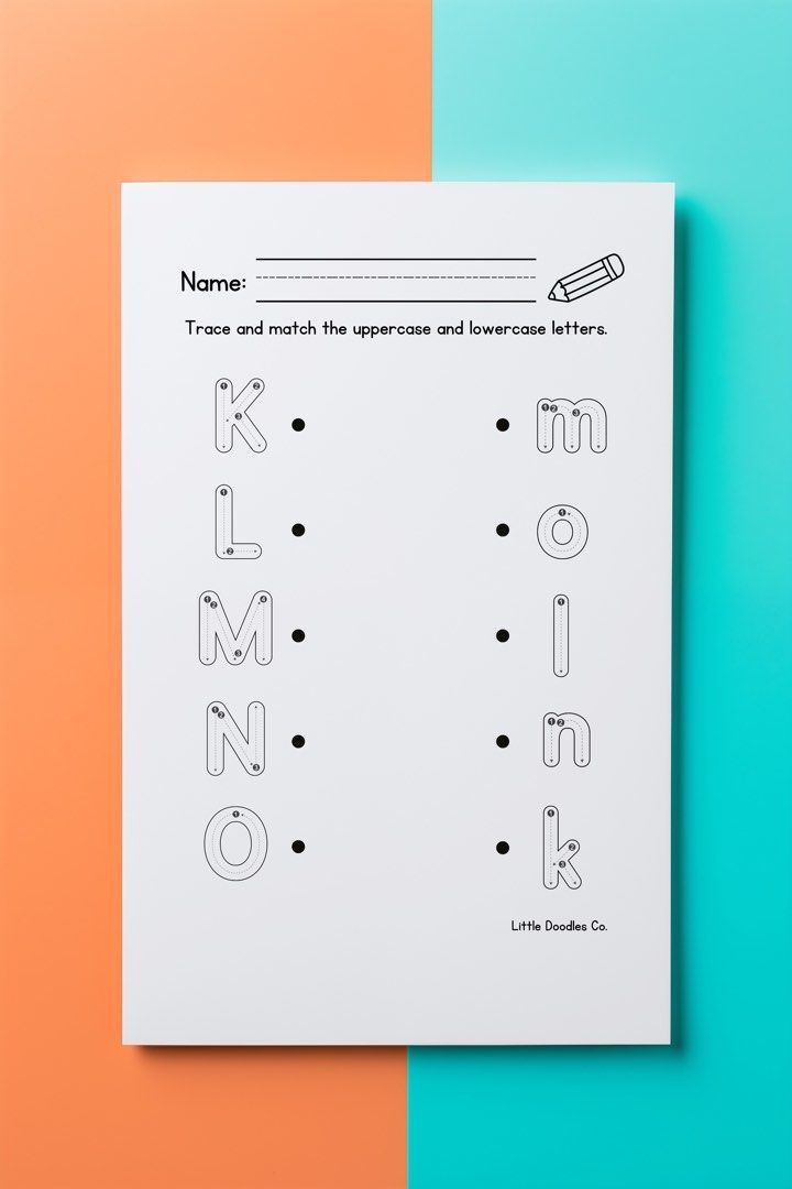 Alphabet Tracing & Matching Worksheets | Preschool Phonics, Hobbies ...