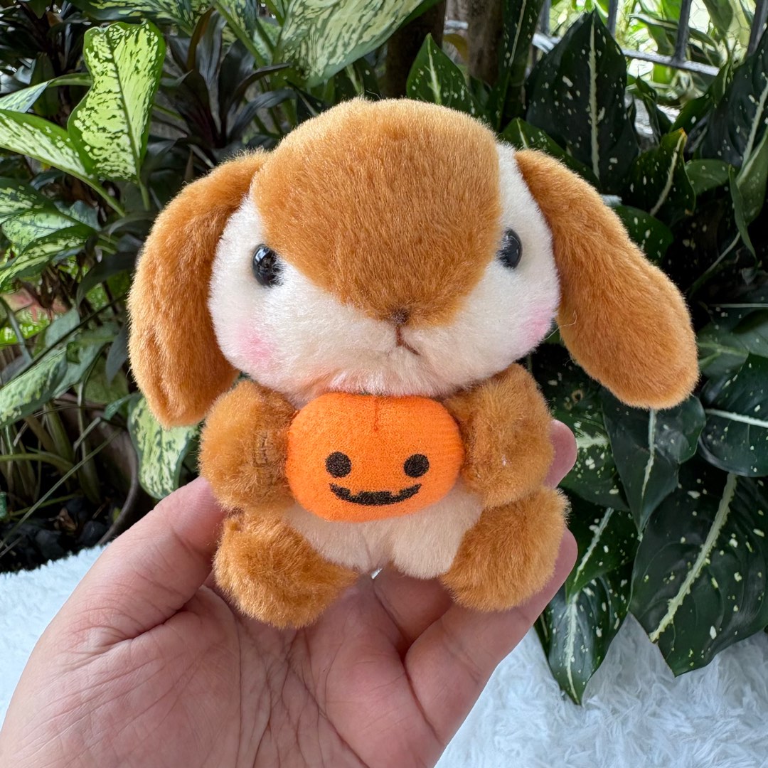 AMUSE Amufun Poteusa Loppy Bunny With Pumpkin Plush Charm, Hobbies ...