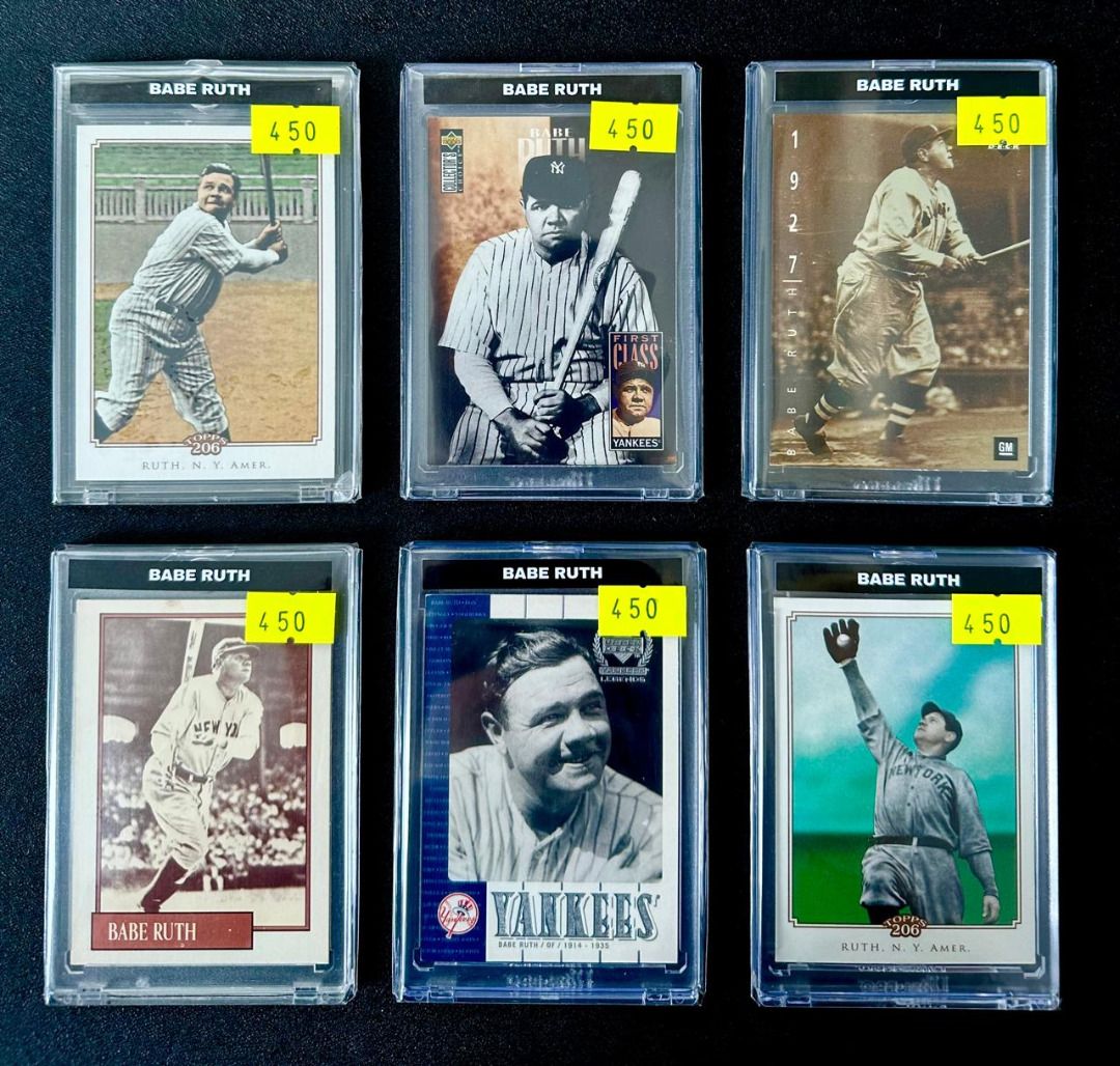 Babe Ruth Topps Upper Deck MLB Yankees Baseball Cards with FREE ...