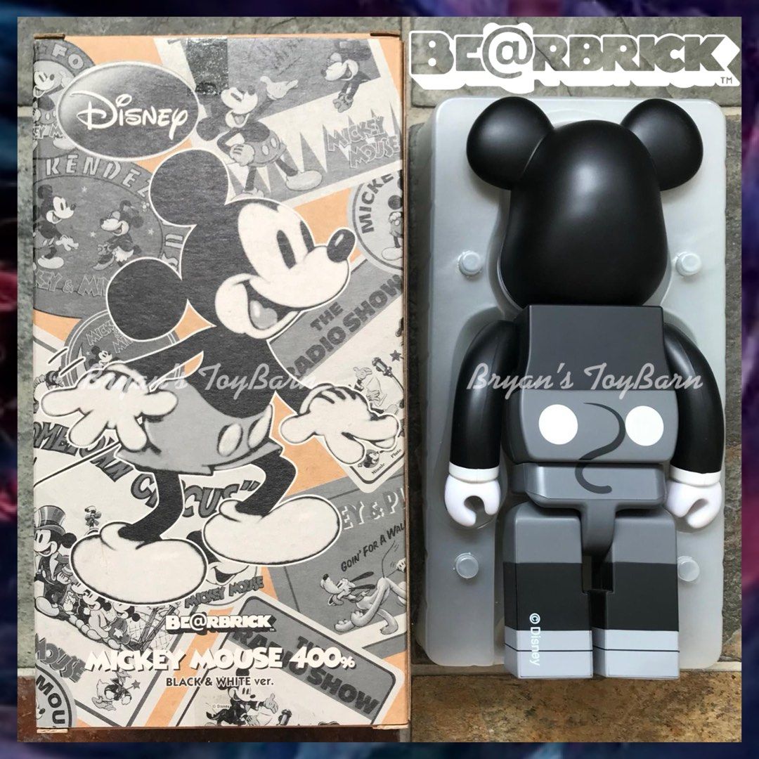 Bearbrick & Disney 400% Mickey Mouse Black and White 2010 Version ...
