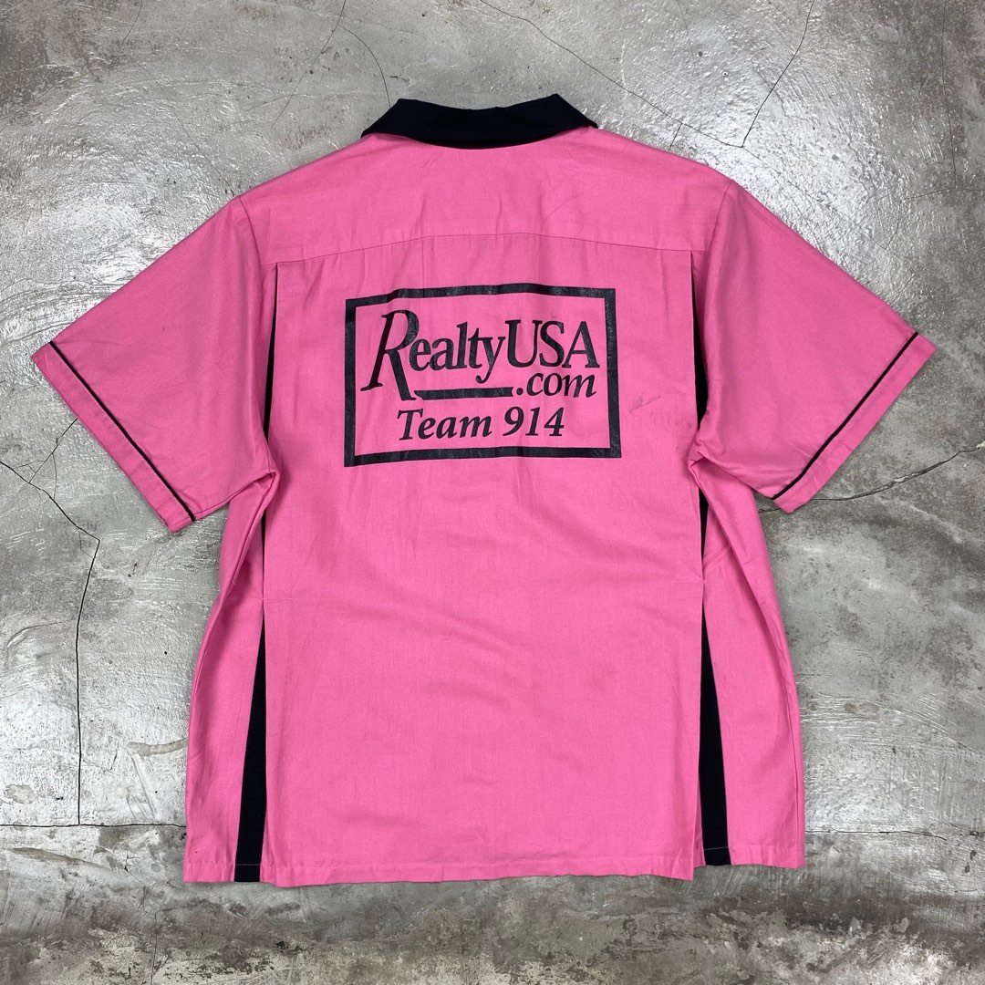 Cruisin USA Bowling Shirt Pink, Men's Fashion, Tops & Sets, Tshirts ...