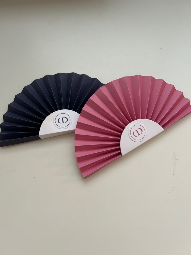 Dior Paper Fans - Navy blue and Pink, Furniture & Home Living, Lighting ...