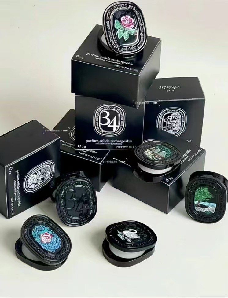 Diptyque Solid Perfume 3G Lombre / Eau Capitale / Eau Rose / Philosykos / Papier, Beauty ...