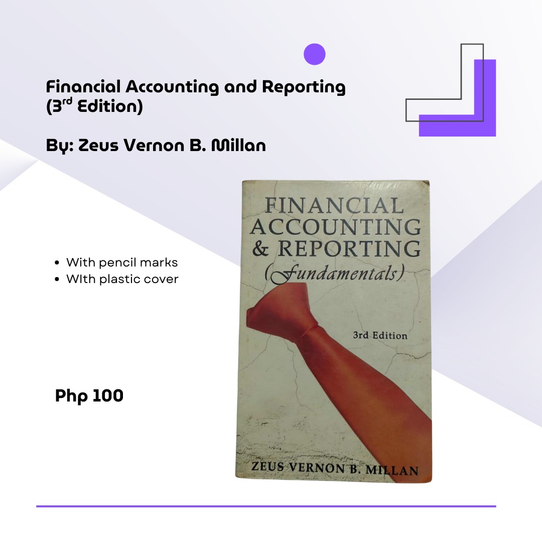 Financial Accounting and Reporting (3rd Edition) By: Zeus Vernon B ...