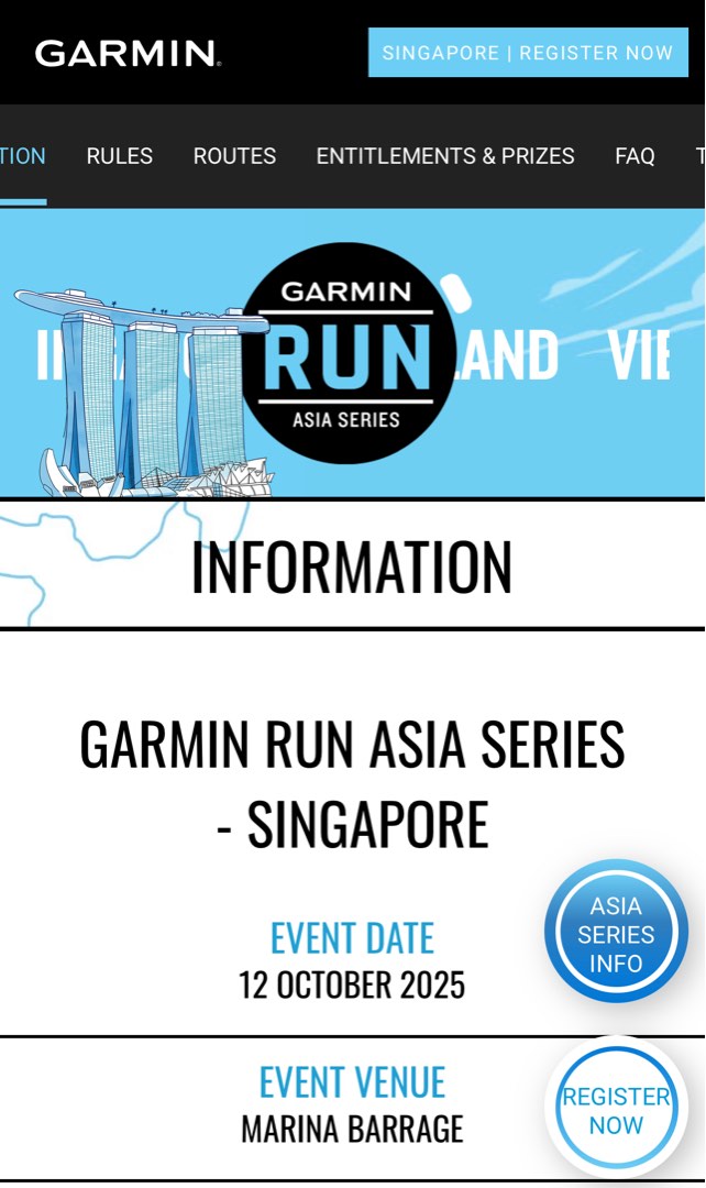 Garmin Run Asia Series - Singapore, Tickets & Vouchers, Event Tickets ...