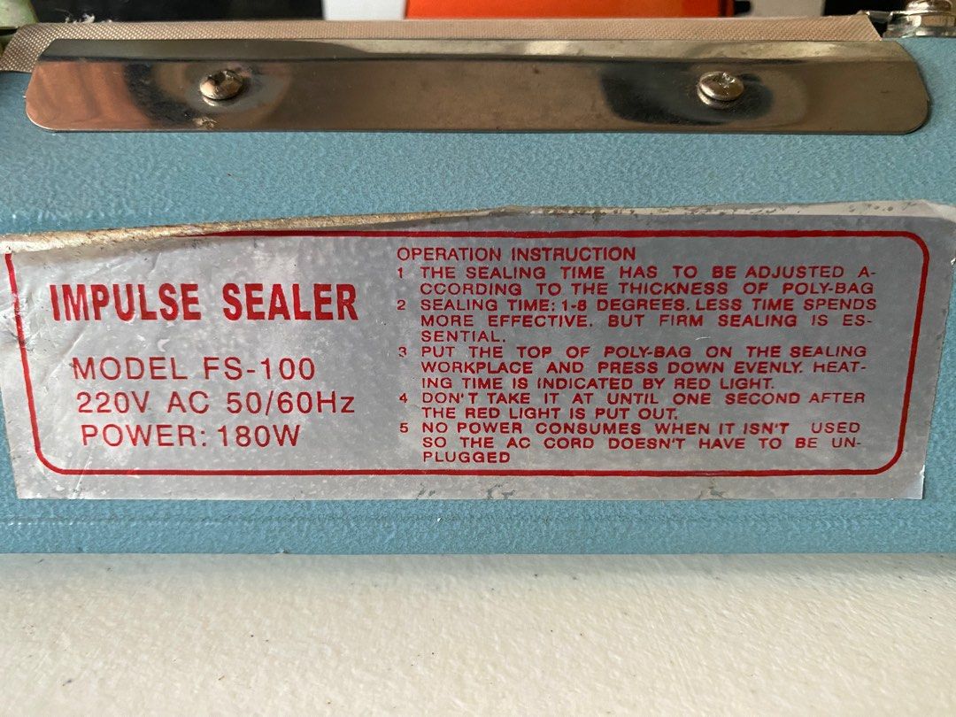 Impulse Sealer Model FS 100 forPP/PE bags, Everything Else, Others on ...