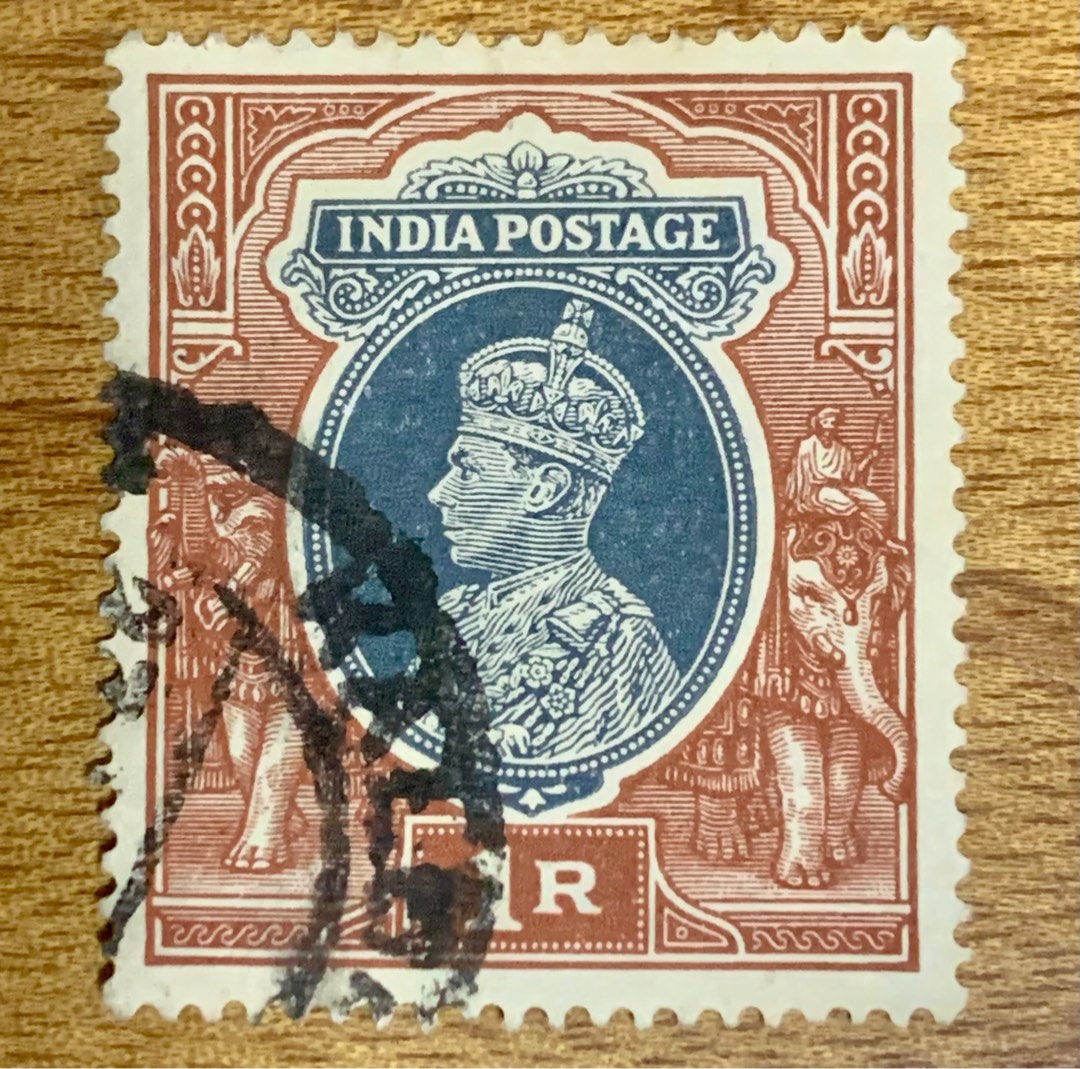 India 1RS mid value king George V stamp, Hobbies & Toys, Memorabilia ...