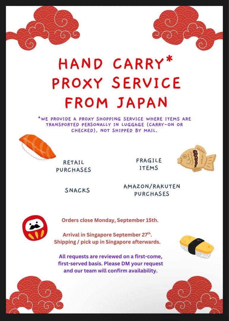 Japan Hand Carry Proxy Service, Everything Else on Carousell