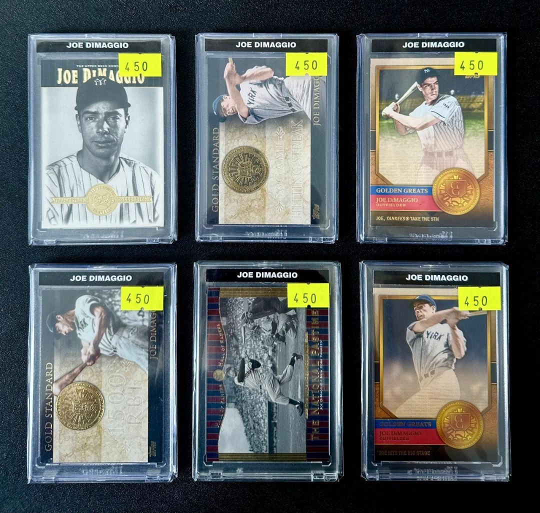Joe DiMaggio Topps Upper Deck MLB Yankees Baseball Cards with FREE ...