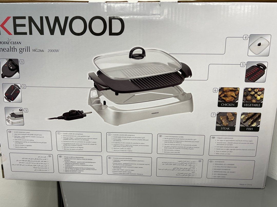 Kenwood Total Clean Health Grill HG266, TV & Home Appliances, Kitchen ...