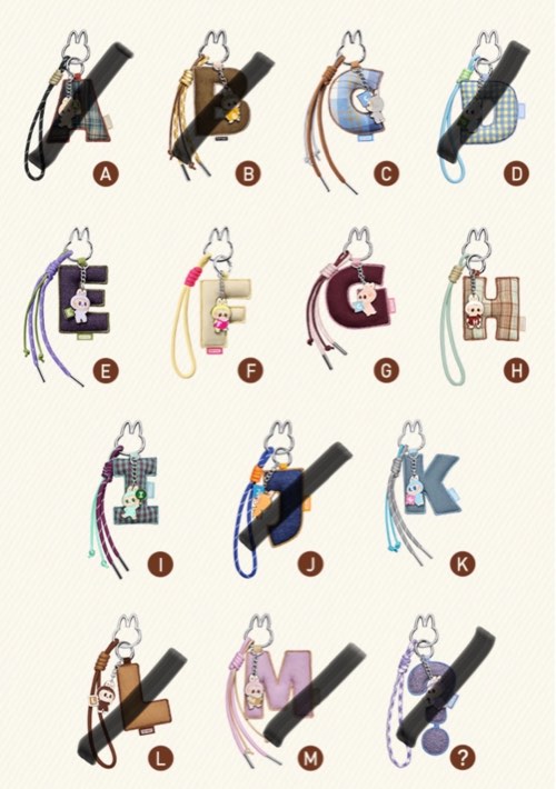 Labubu Pin for Love Alphabet Keychains, Hobbies & Toys, Toys & Games on ...