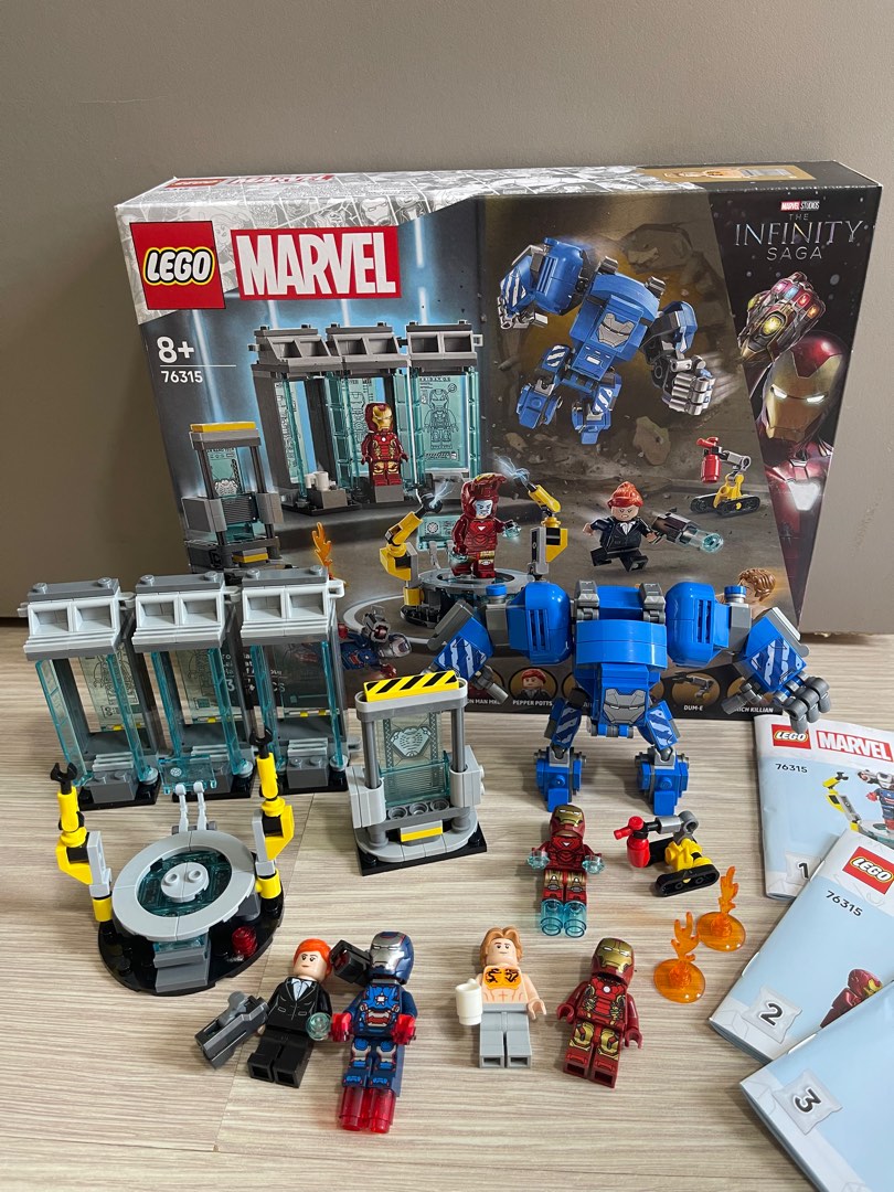 Lego Marvel 76315 Iron Man Laboratory Hall of Armory [2025], Hobbies ...