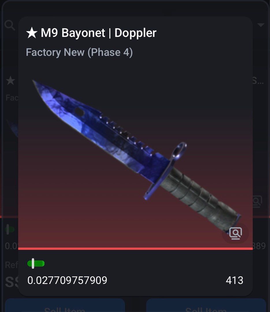 CSGO M9 Bayonet | Doppler (Phase 4) - Factory New | Cobalt Skulls - Minimal Wear, Video Gaming ...