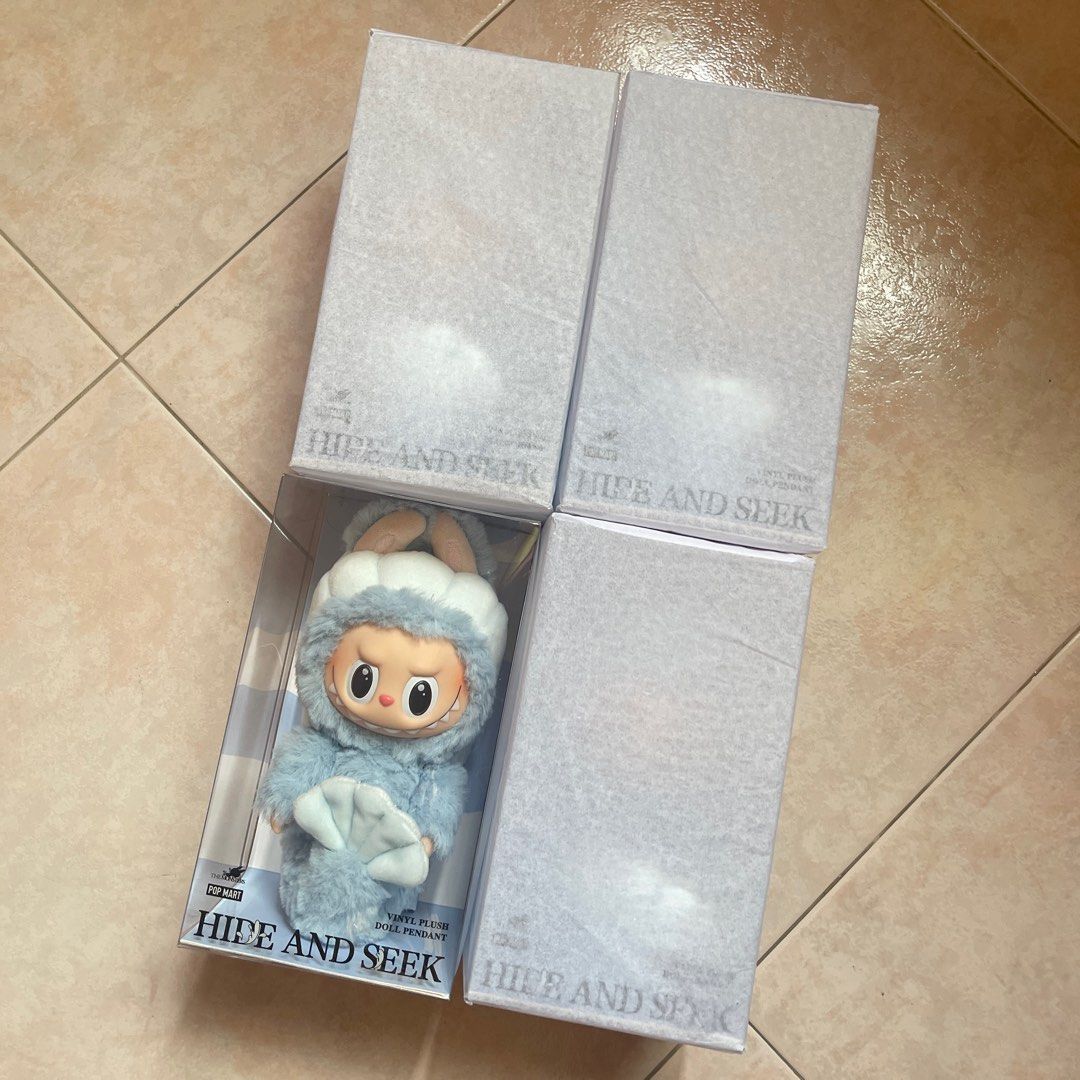 MBB MERBUBU POP MART Hide and Seek Vinyl Plush Doll Pendant, Hobbies ...