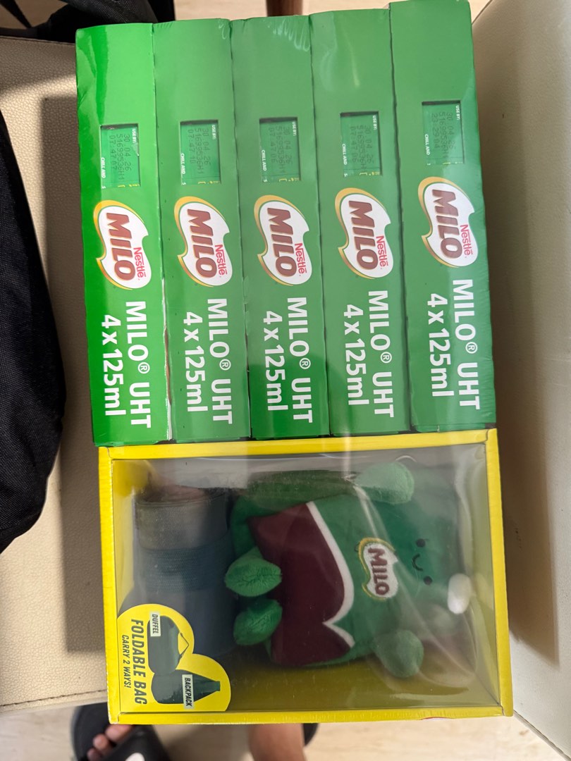 Milo UHT Drink Bundle with Plushie (Milo Packet), Food & Drinks, Beverages on Carousell