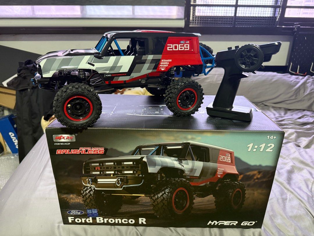 MJX Hyper Go Ford Bronco R 1:12 Brushless RC Car, Hobbies & Toys, Toys & Games on Carousell