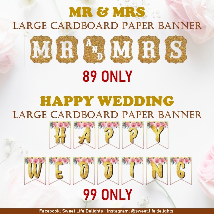MR & MRS Banner, SOON TO BE MR & MRS Foil Balloon Banner, Happy Wedding ...