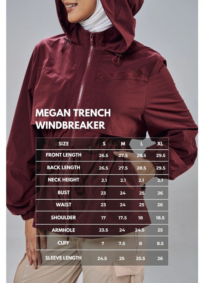 Nada identity megan windbraker hoodie jacket, Women's Fashion ...