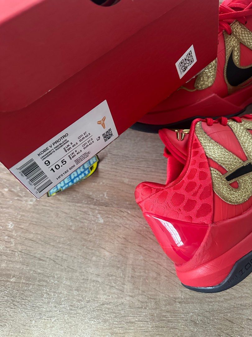 Nike Kobe 5 Protro Year of the Mamba 'University Red', Men's Fashion ...