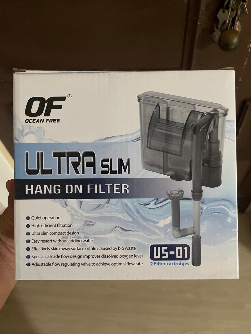 Ocean Free Ultra Slim Hang On Filter US-01, Pet Supplies, Homes & Other ...