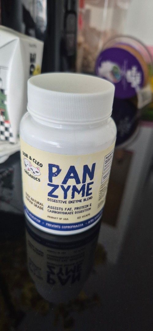 Panzyme Digestive Enzyme Supplement for dogs or cats - left 59 tablets ...