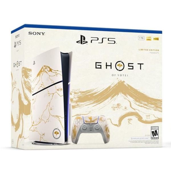 PlayStation 5 Slim Console (Disc) - Ghost of Yotei Limited Edition Bundle, Video Gaming, Video ...