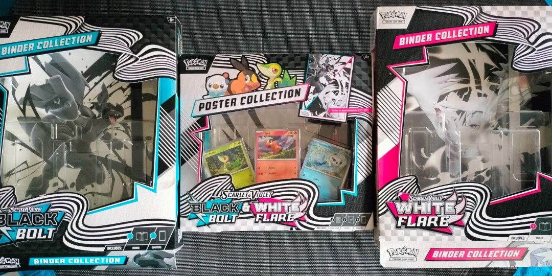 Pokemon TCG Scarlet Violet Black Bolt White Flare Poster & binder ...