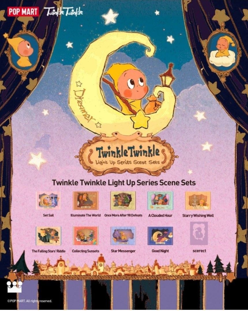 POP MART Twinkle Twinkle Light Up Series Scene Set, Hobbies & Toys, Toys & Games on Carousell