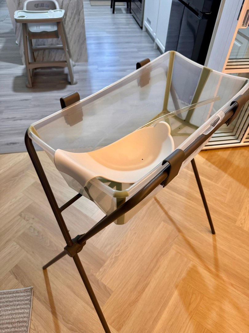 STOKKE FLEXI BATH STAND + BATH TUB + BATH SUPPORT, Babies & Kids ...