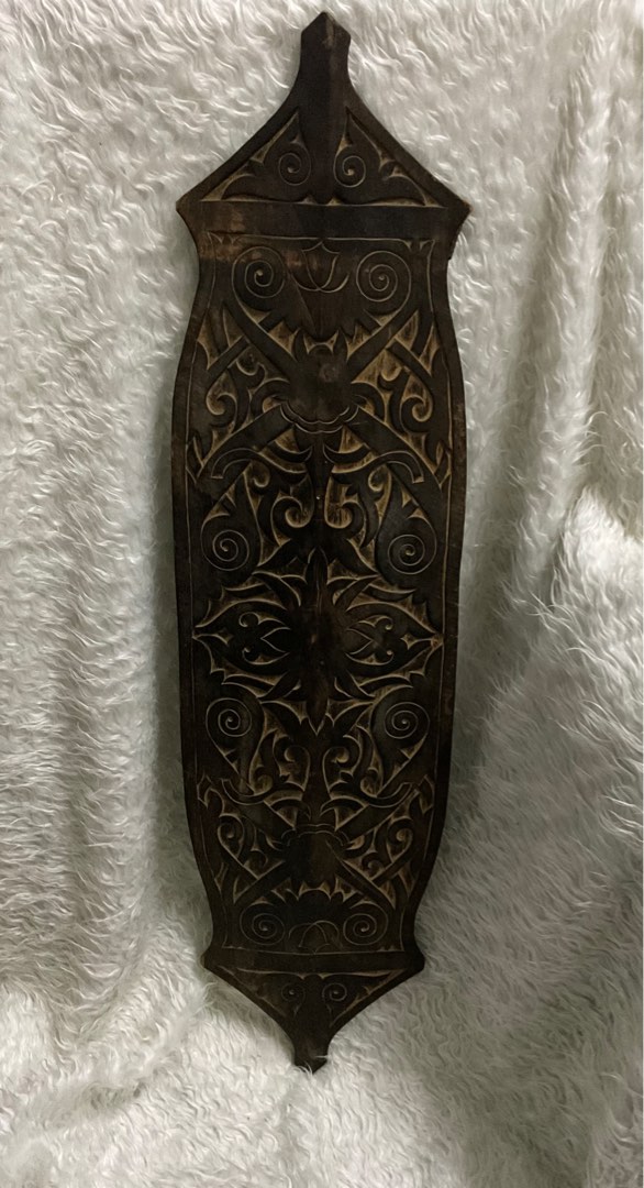 Terabai Sarawak Terabai Kayu Iban Wood Wooden Shield Borneo Perisai ...
