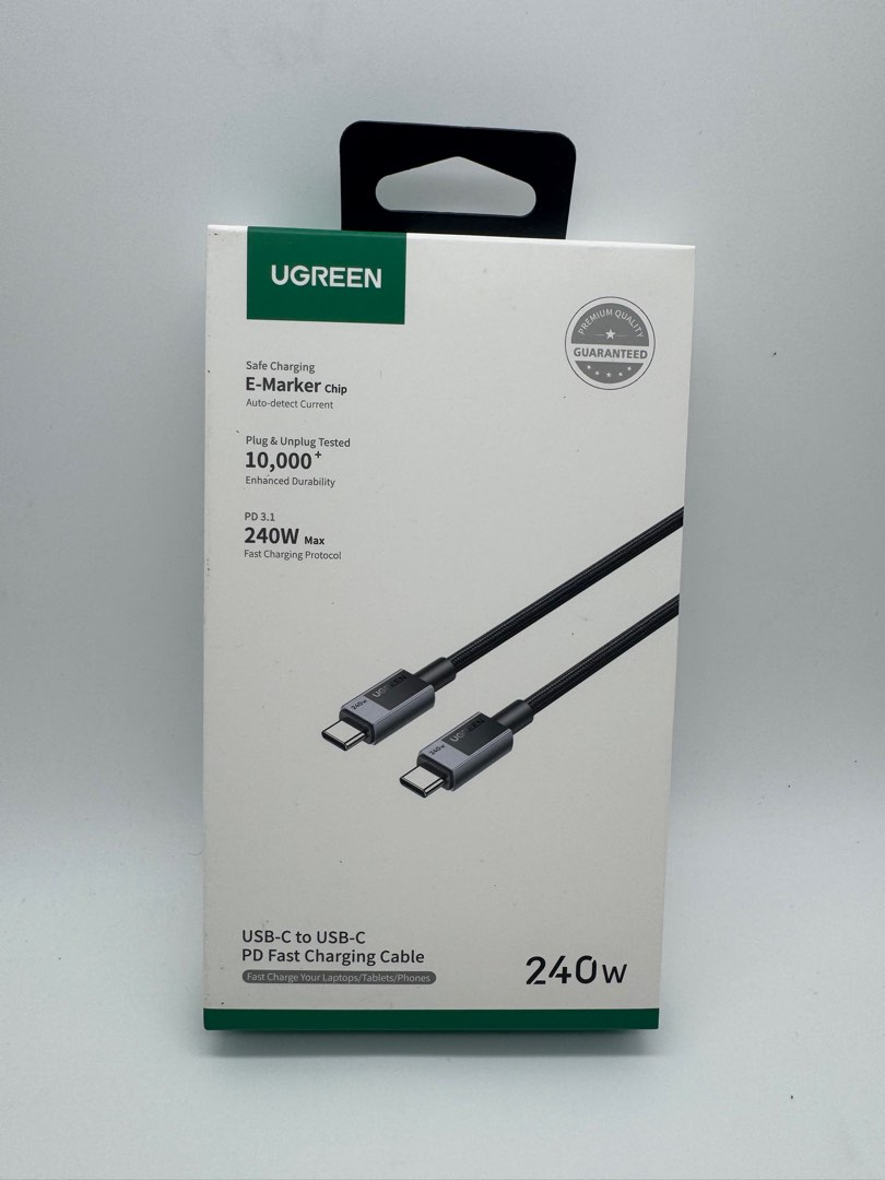 UGREEN 240W USB-C TO USB-C PD FAST CHARGING DATA CABLE 1M (Spacegrey ...